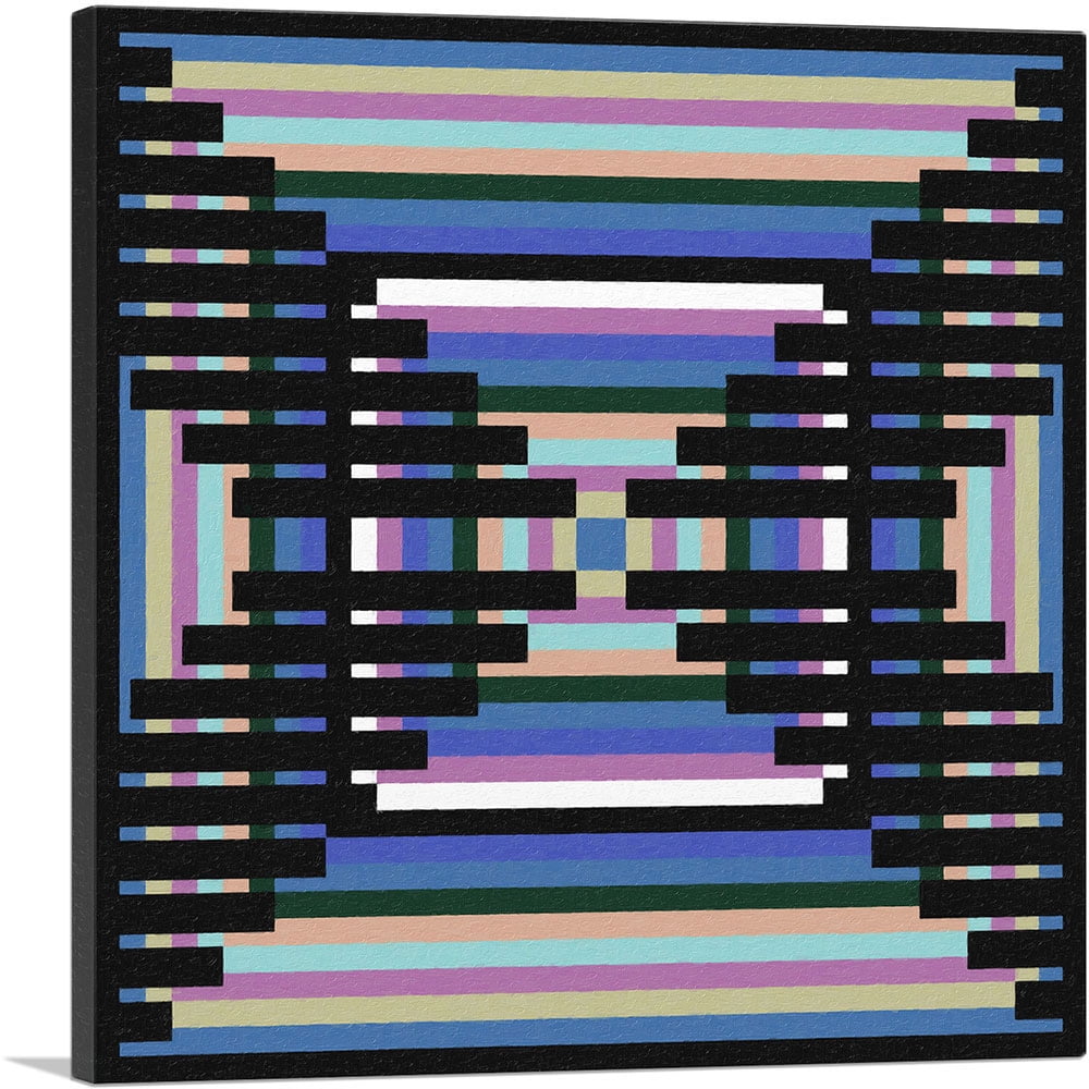 ARTCANVAS Mid-Century Modern Ladders Over a Tunnel of Squares Canvas ...
