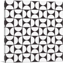 ARTCANVAS Mid-Century Modern A Window of Shapes Canvas Art Print - Size: 18" x 18" (1.50" Deep ...