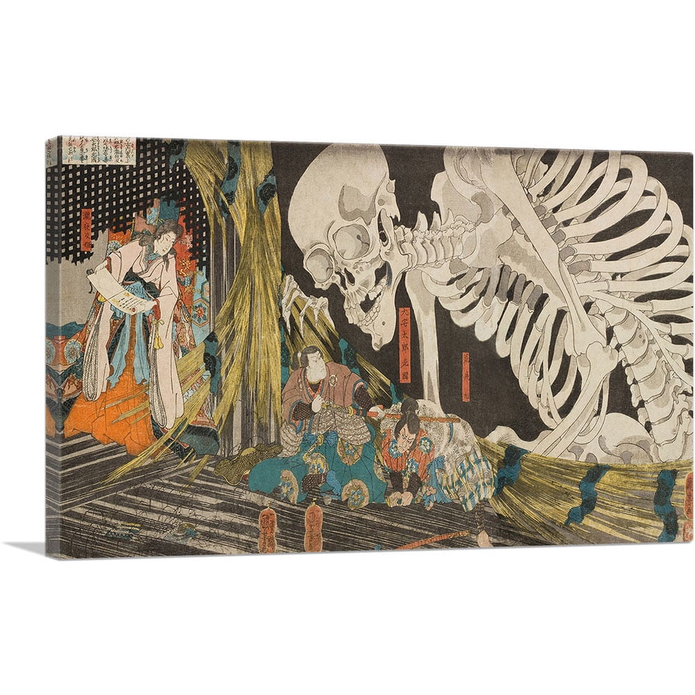 ARTCANVAS Mitsukuni Defying the Skeleton Spectre 1845 Canvas Art Print ...