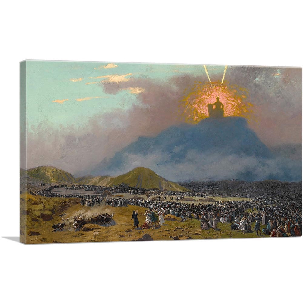 ARTCANVAS Moses On Mount Sinai Canvas Art Print by Jean Leon Gerome ...