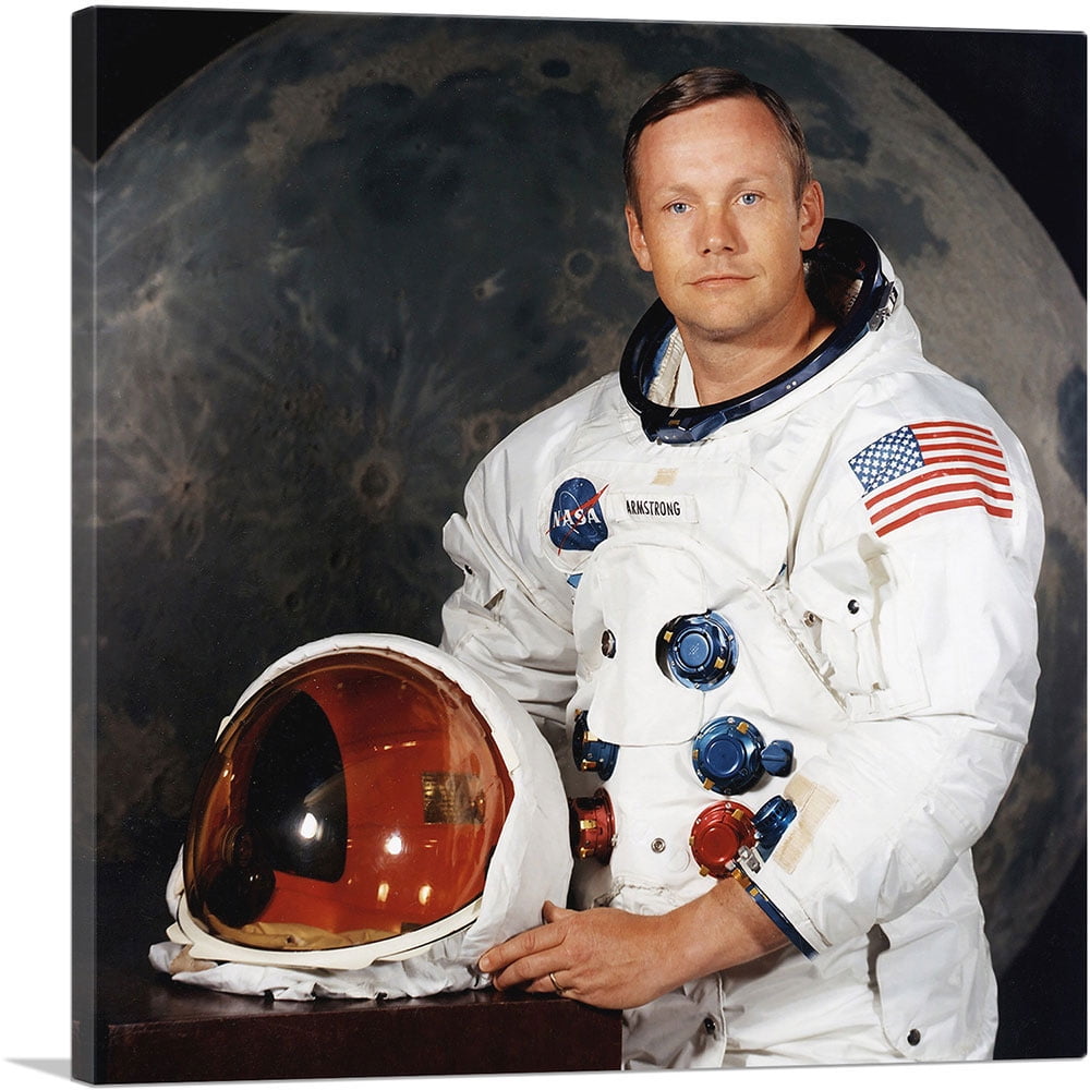 ARTCANVAS Neil Armstrong American NASA Astronaut Canvas Art Print ...