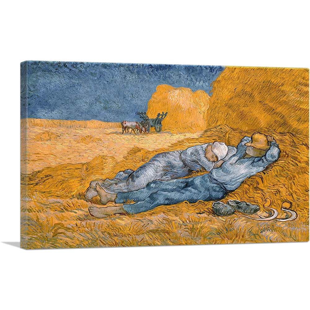 ARTCANVAS Noon - Rest from Work 1890 Canvas Art Print by Vincent Van ...