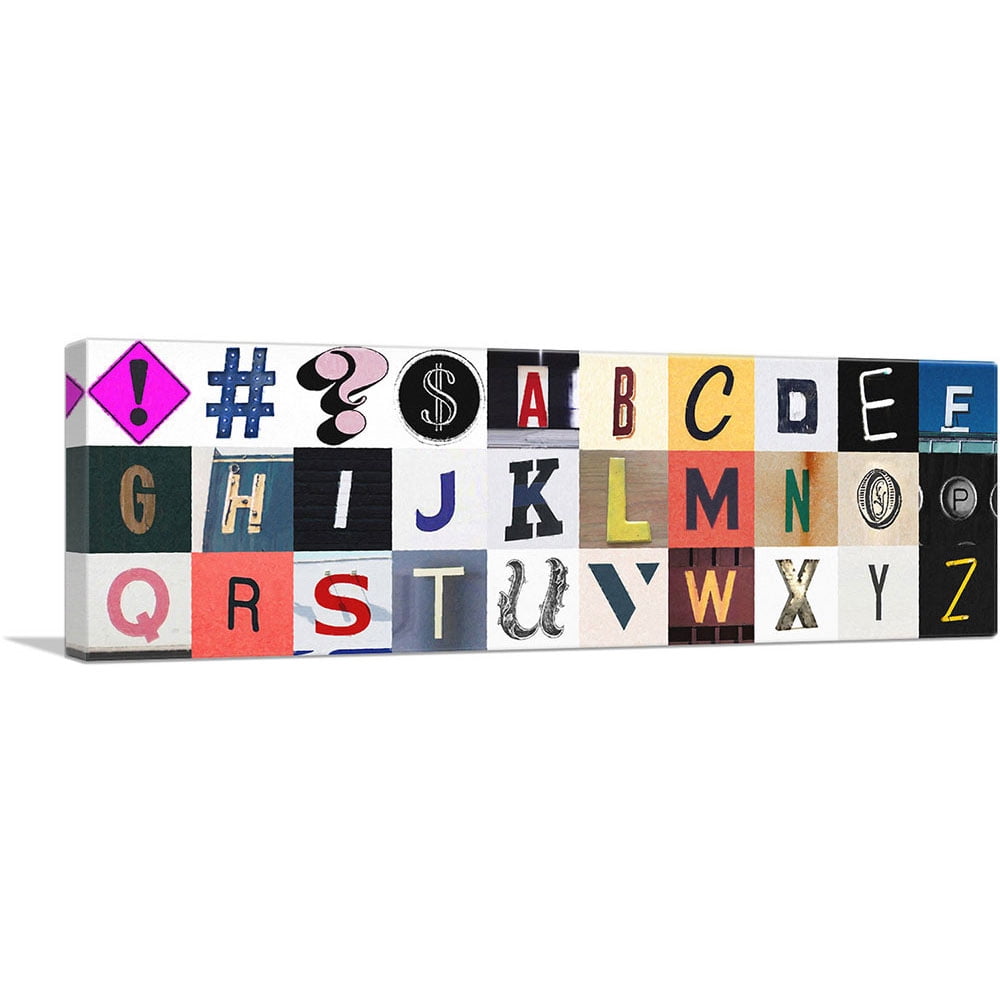 ARTCANVAS Photo Panoramic Full Alphabet Collection Canvas Art Print ...
