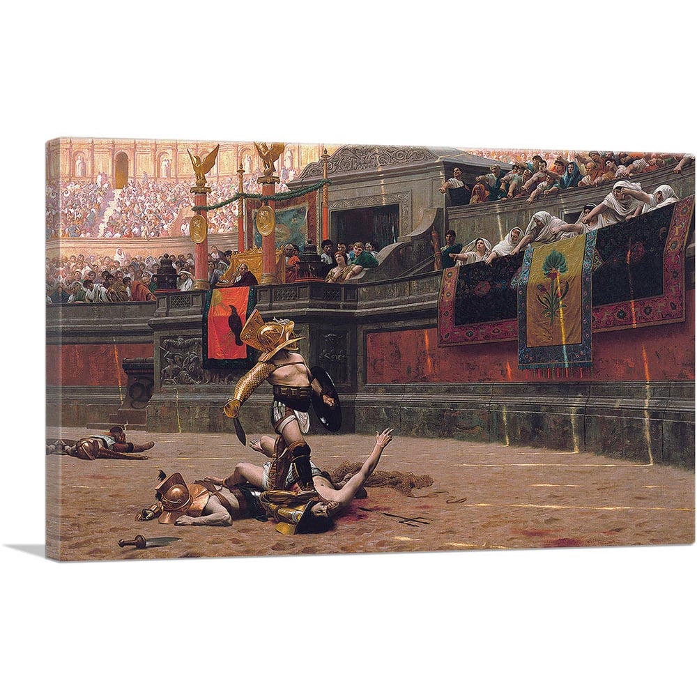ARTCANVAS Pollice Verso Thumbs Down Gladiator 1872 Canvas Art Print by ...