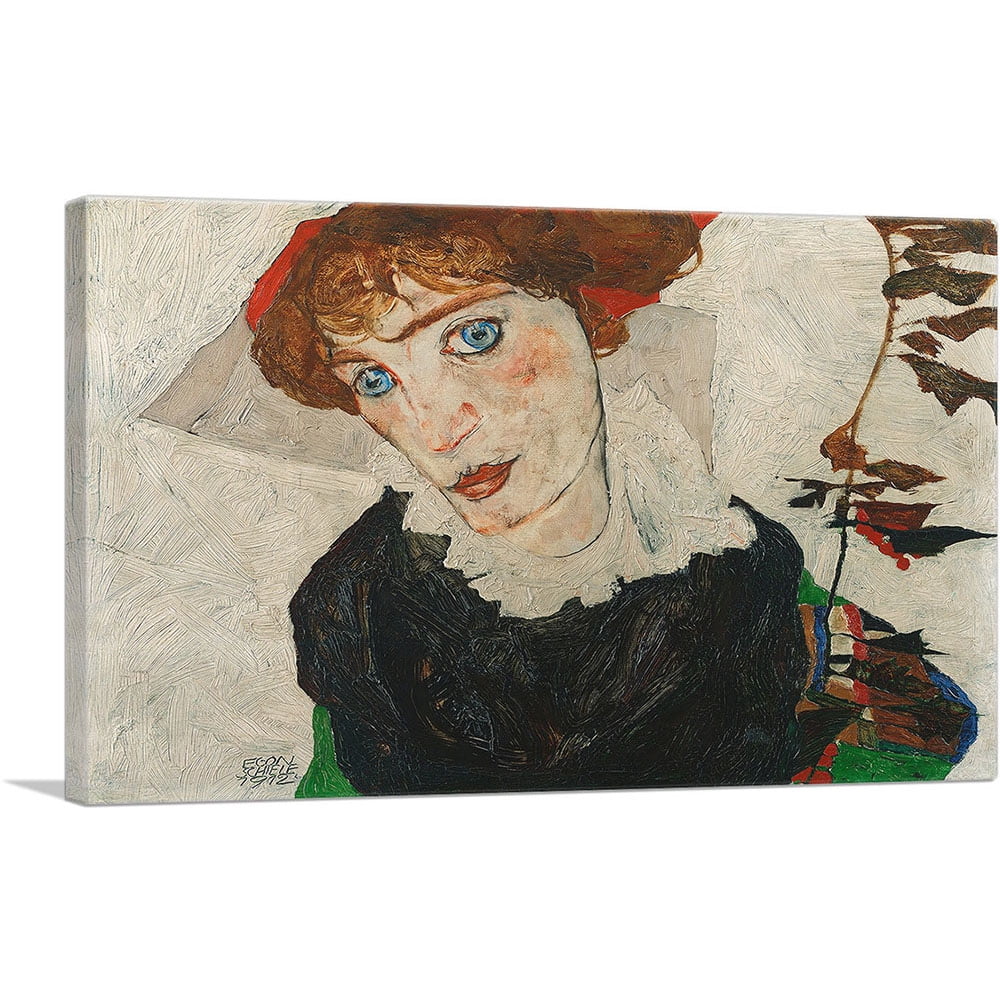 ARTCANVAS Portrait of Wally Neuzil Canvas Art Print by Egon Schiele ...