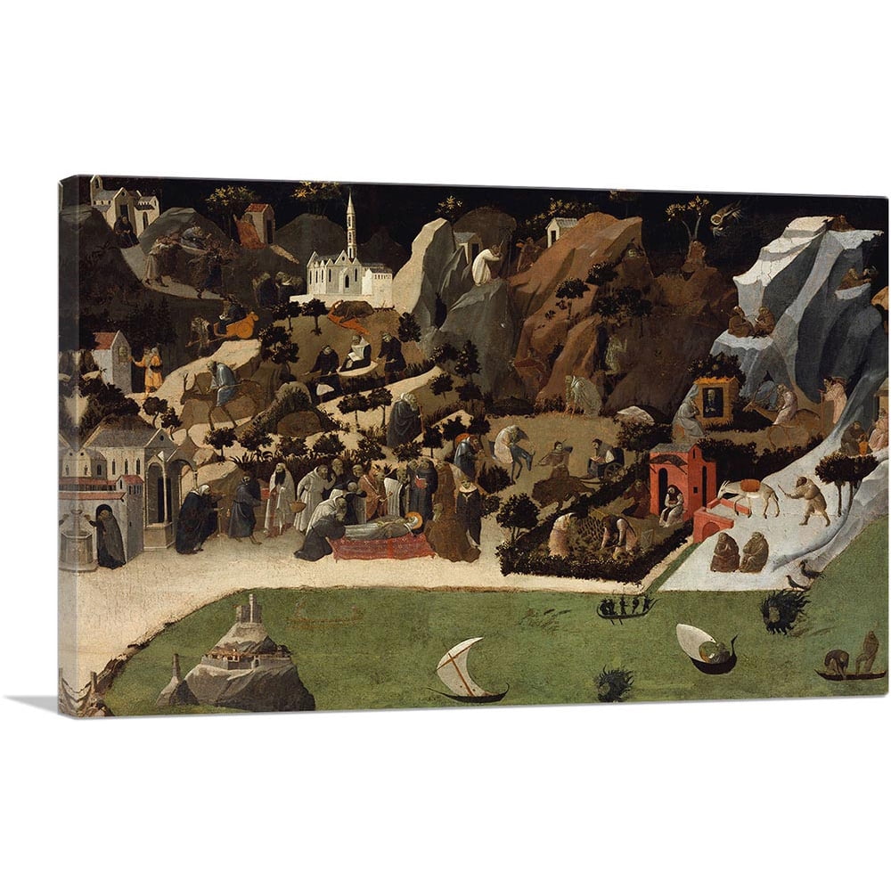 ARTCANVAS Scenes from The Lives Of The Desert Fathers 1420 Canvas Art ...