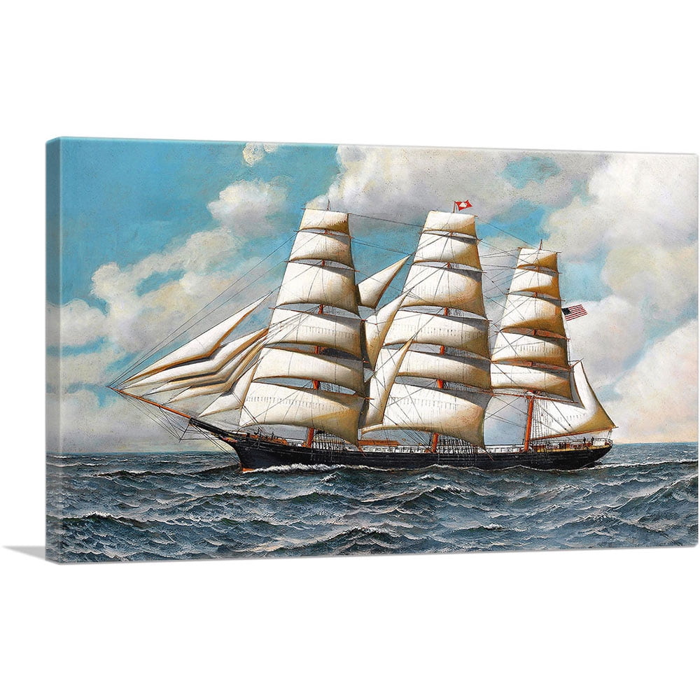 ARTCANVAS The Clipper Young America Under Full Sail Canvas Art Print by ...