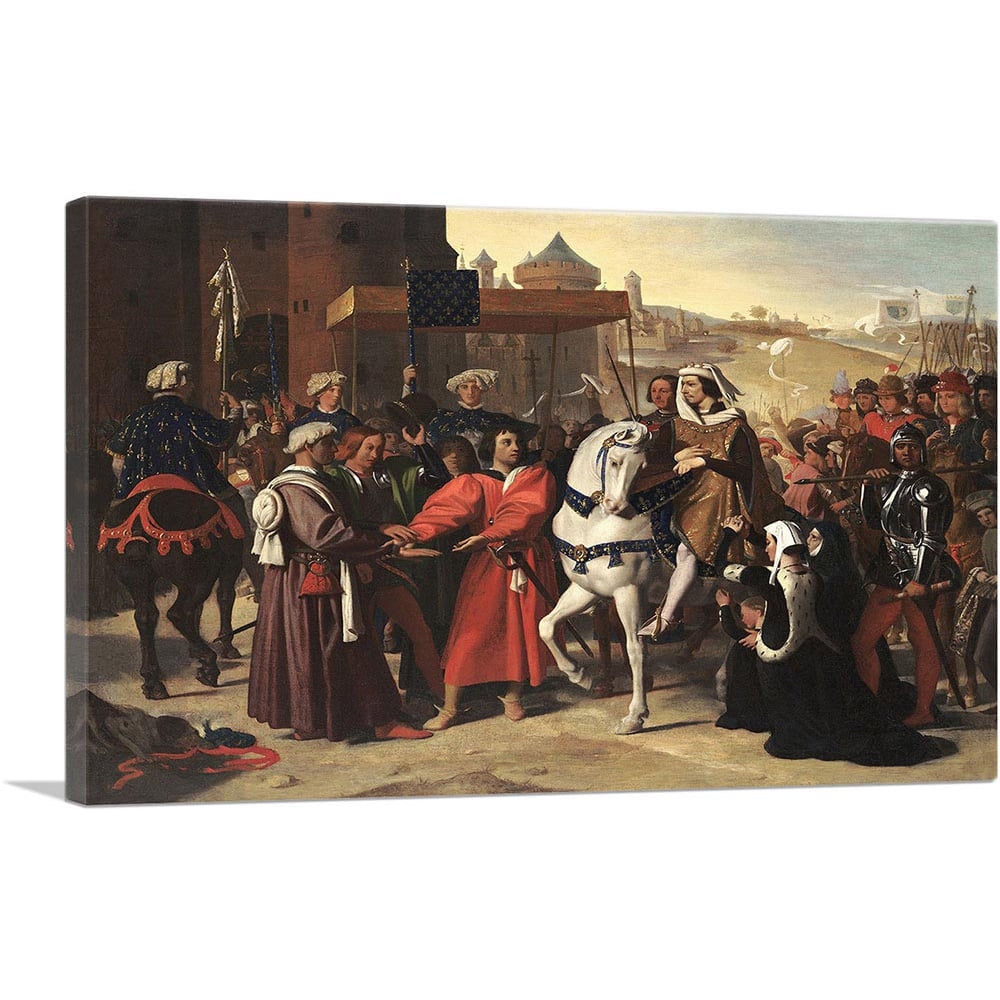 ARTCANVAS The Entry Into Paris Of The Dauphin Later Charles V 1821 ...