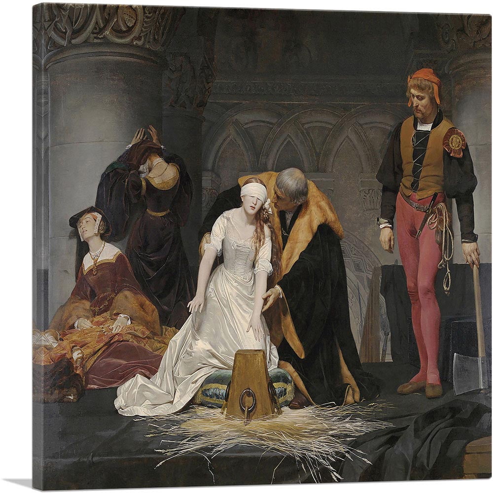 ARTCANVAS The Execution Of Lady Jane Grey 1833 Canvas Art Print by Paul Delaroche - Size: 26" x ...