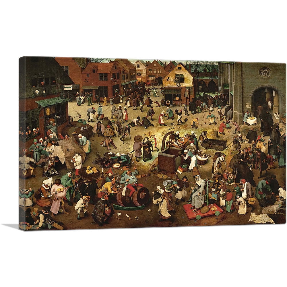 ARTCANVAS The Fight Between Carnival and Lent 1559 Canvas Art Print by ...