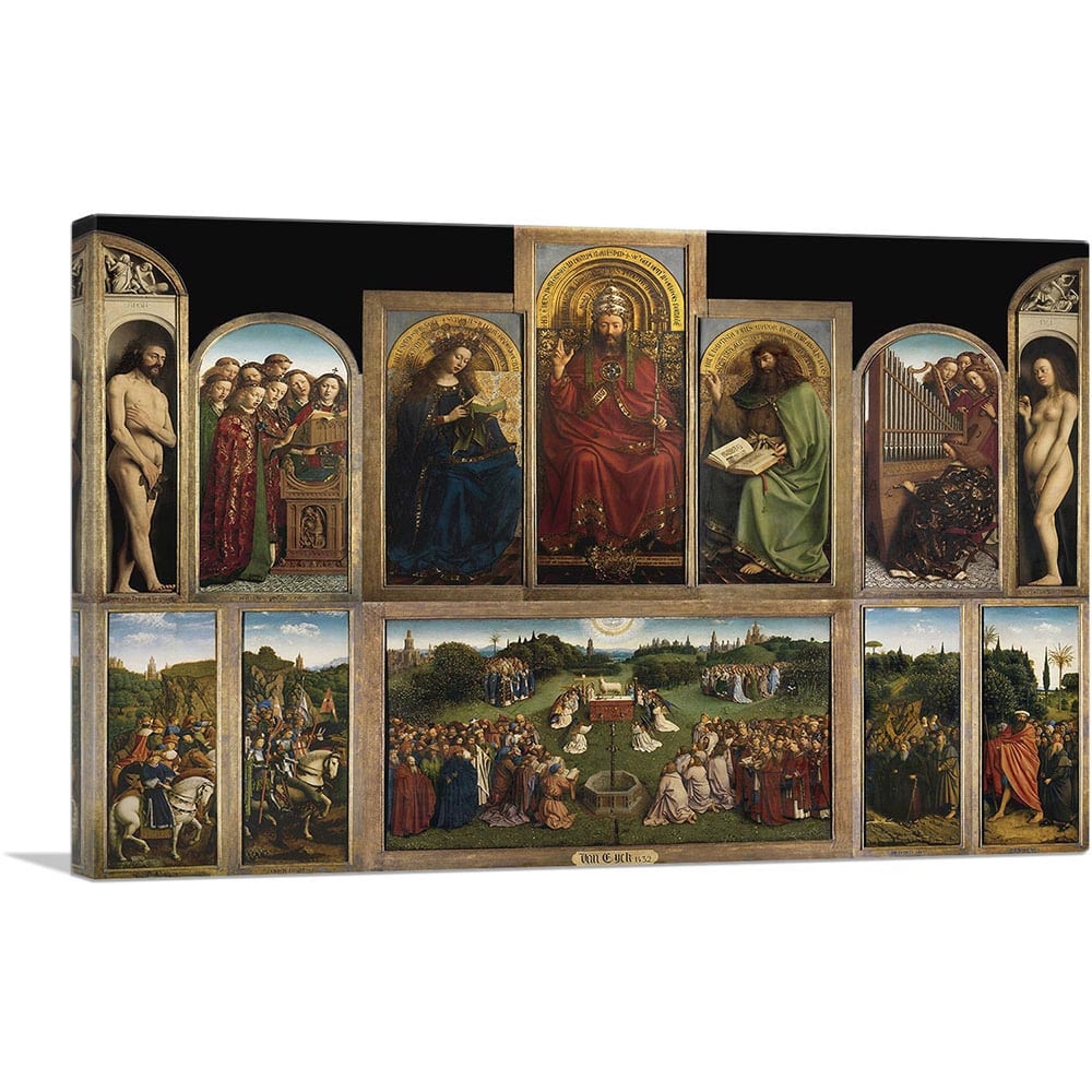 ARTCANVAS The Ghent Altarpiece Open 1432 Canvas Art Print by Jan Van ...