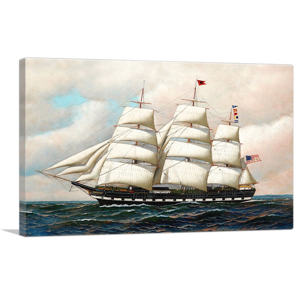 ARTCANVAS The Great Western of the Black Ball Line at Sea Under Full ...