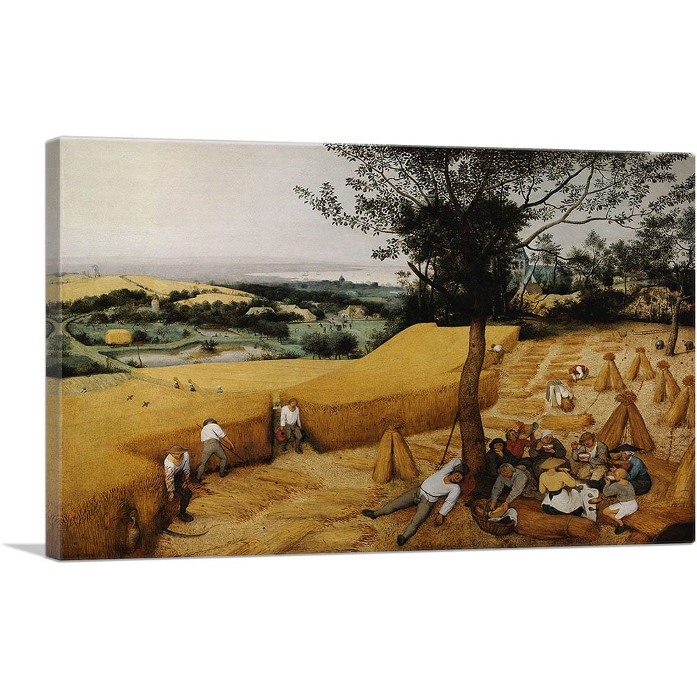 ARTCANVAS The Harvesters 1565 Canvas Art Print by Pieter Bruegel the ...
