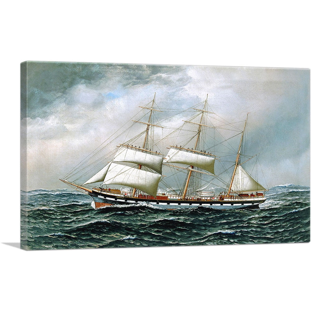 ARTCANVAS The Norwegian Bark Superb Shortening Sail in Mid-Ocean 1904 ...