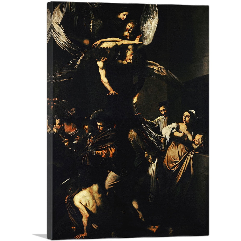 ARTCANVAS The Seven Works of Mercy 1607 Canvas Art Print by Caravaggio ...