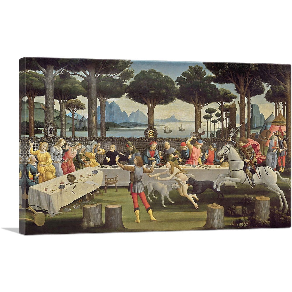 ARTCANVAS The Story of Nastagio degli Onesti III 1483 Canvas Art Print ...