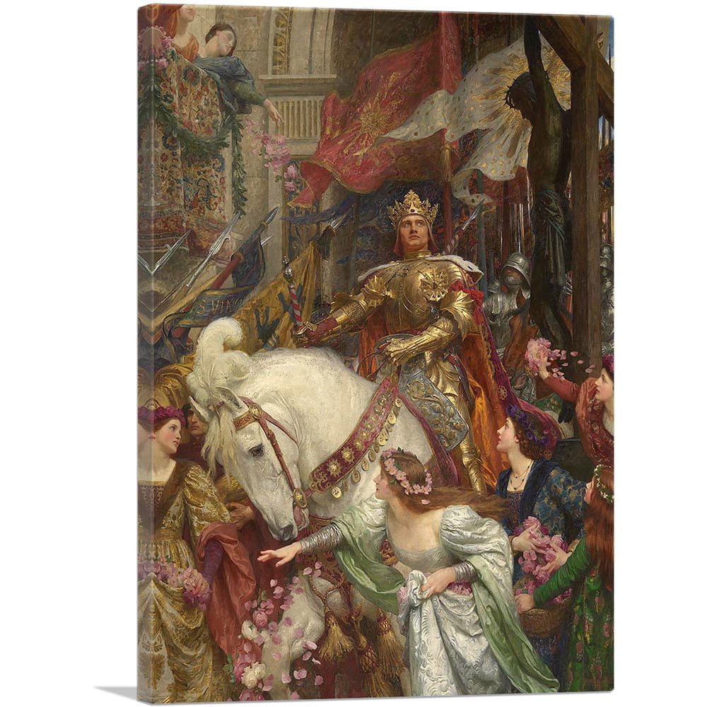 ARTCANVAS The Two Crowns 1900 Canvas Art Print by Frank Dicksee - Size ...