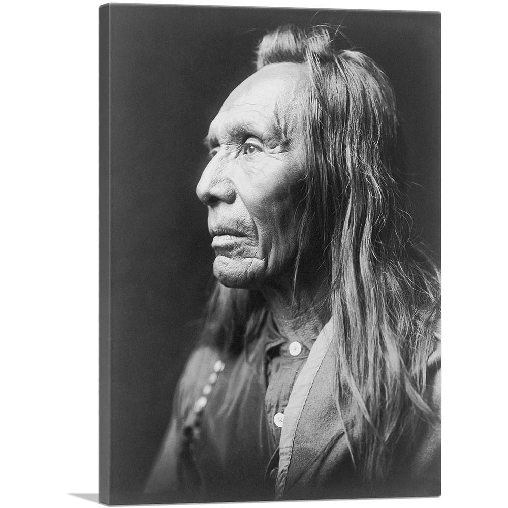 ARTCANVAS Three Eagles a Nez Perce Indian Head And Shoulders Portrait ...