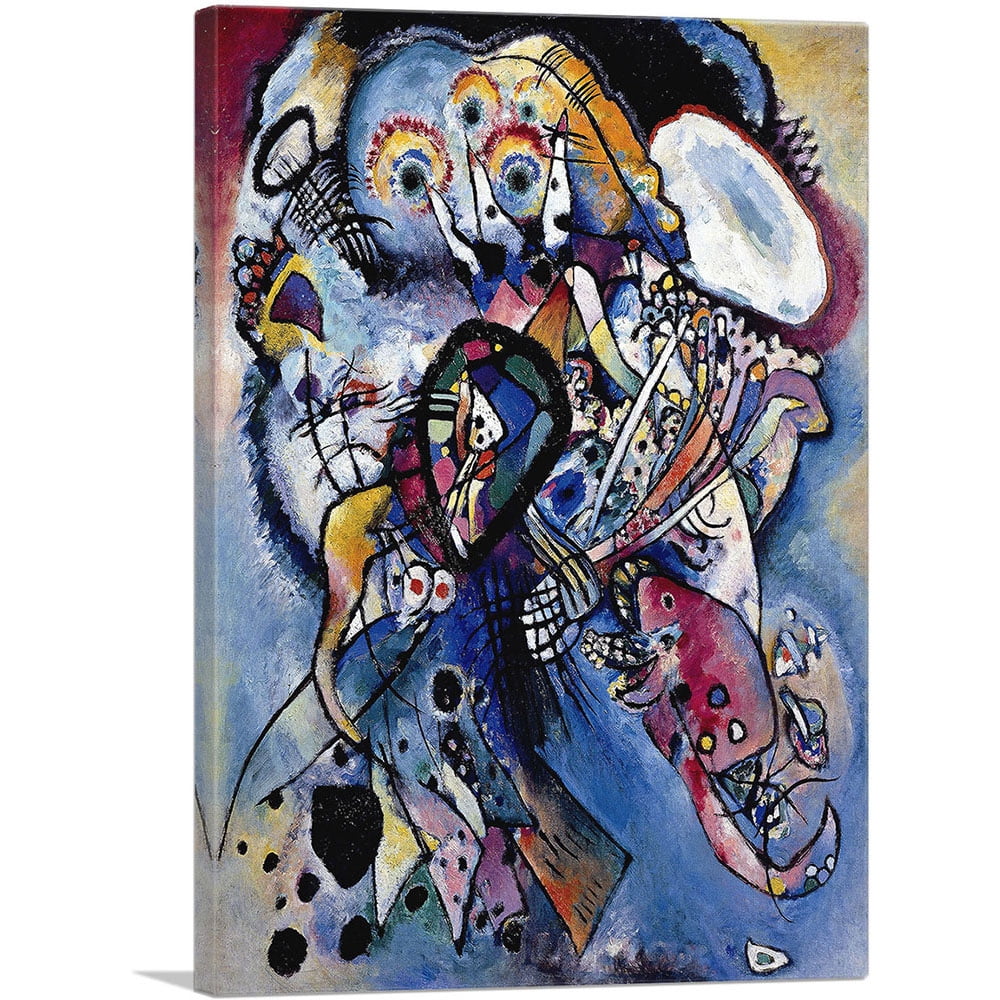ARTCANVAS Two Ovals 1919 Canvas Art Print by Wassily Kandinsky - Size ...