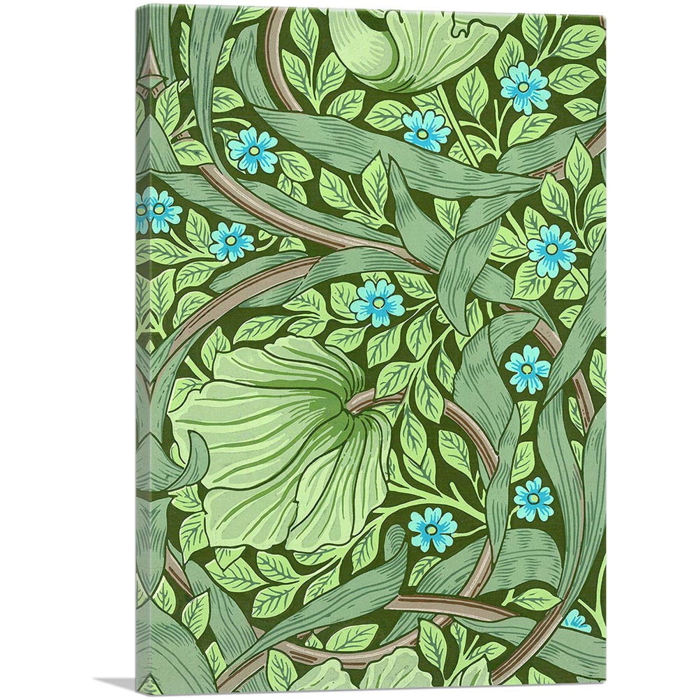 ARTCANVAS Wallpaper Sample With Forget-Me-Nots 1870 Canvas Art Print by ...