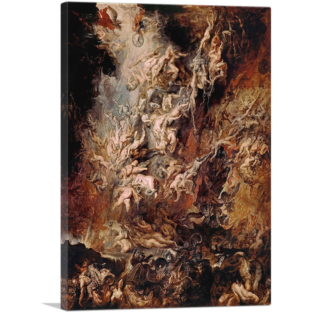 ARTCANVAS War in Heaven - Fall of the Damned Canvas Art Print by Peter Paul Rubens - Size: 40" x ...