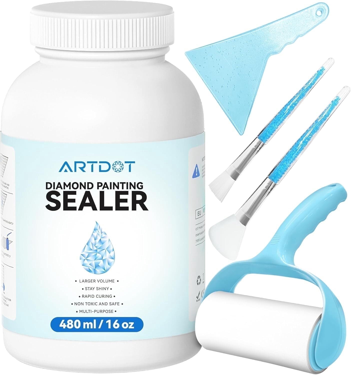 ARTDOT 16 OZ (480 ml) Large Capacity Diamond Art Glue, SGS-Certified ...