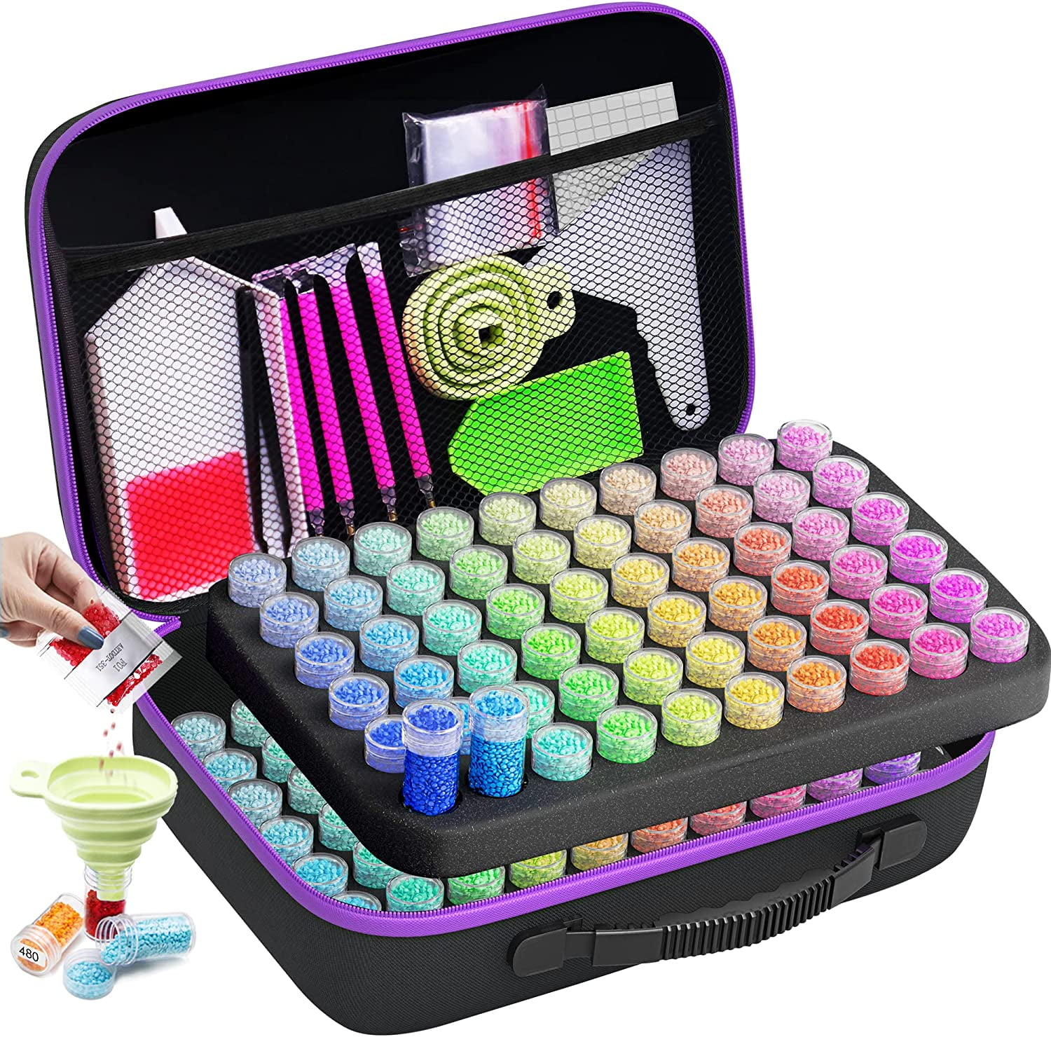 ARTDOT Diamond Painting Storage Case, 120 Slots, EVA Foam Material ...