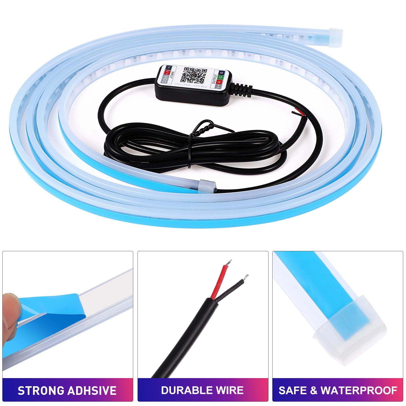 Supvox Car Hood LED Light p Sky Blue App Control Exterior Engine Cover ...