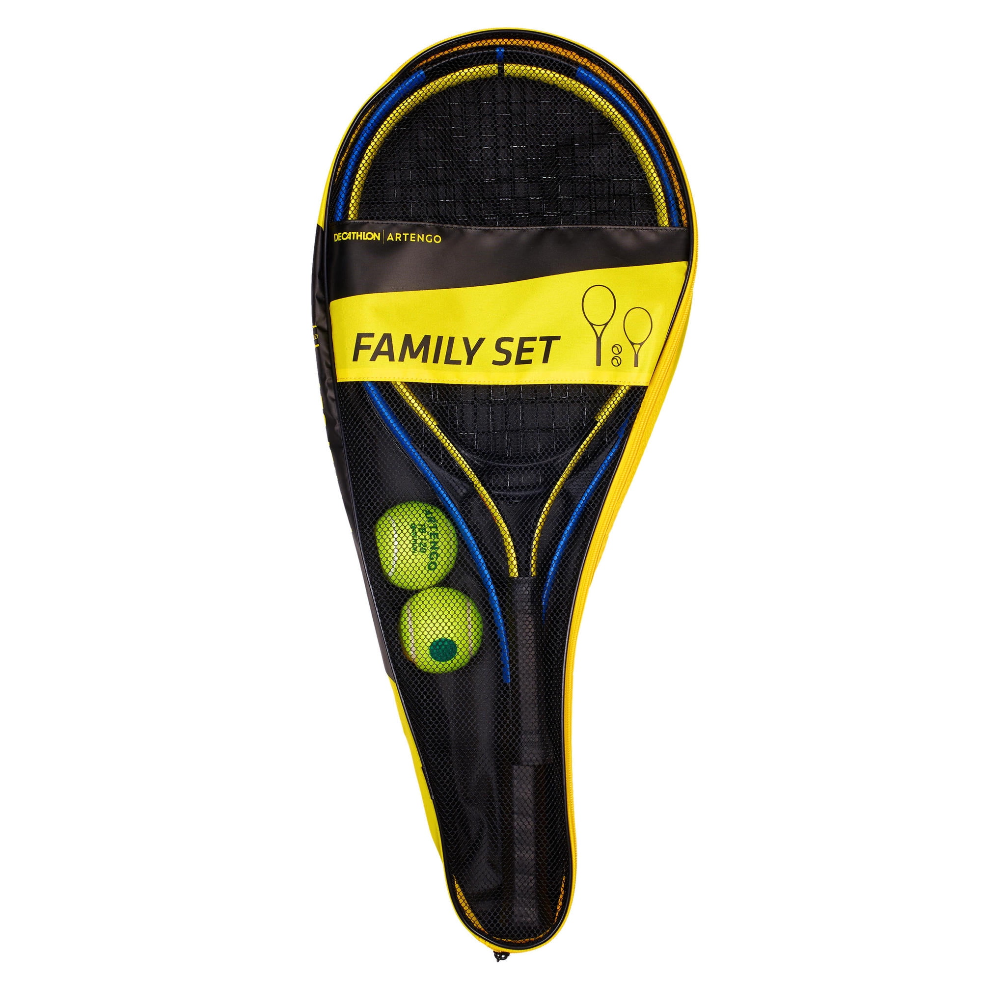 Decathlon Lightweight Kids Tennis Racket with Balls Bag, Carbon Fiber ...
