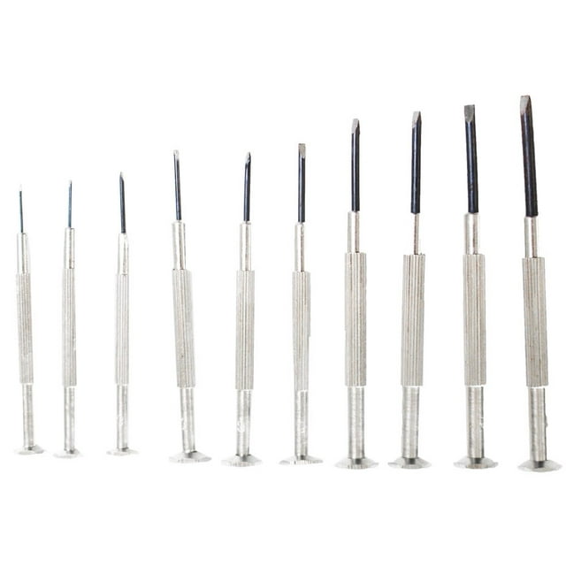 ARTESIA TOOL 10 Piece Slotted Precision Screwdriver Set | Engraved ...