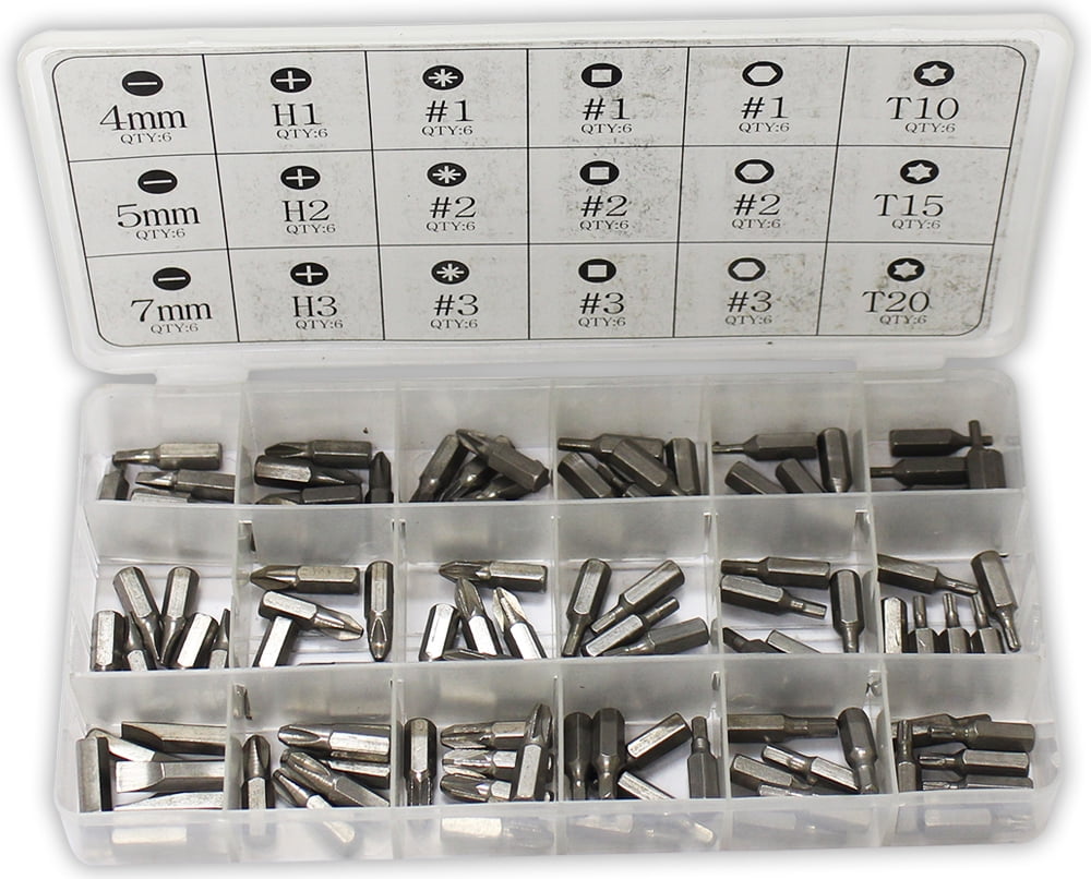 ARTESIA TOOL 108 Piece Carbon Bit Assortment | Includes Phillips ...