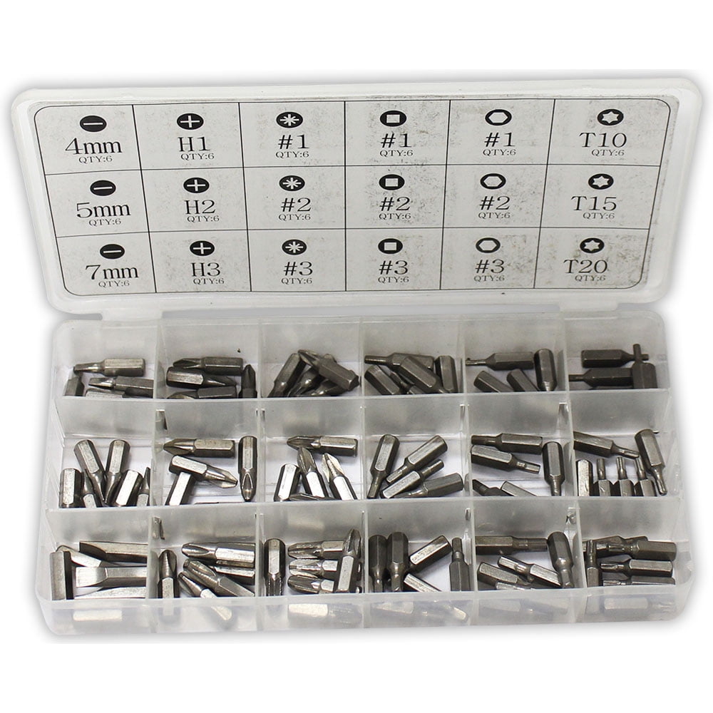 ARTESIA TOOL 108 Piece Carbon Bit Assortment | Includes Phillips ...