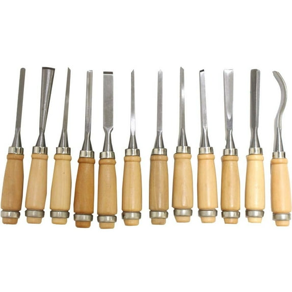 ARTESIA TOOL 12-Piece Wood Carving Chisel Set | 7.5" (19.1 cm) Length ...