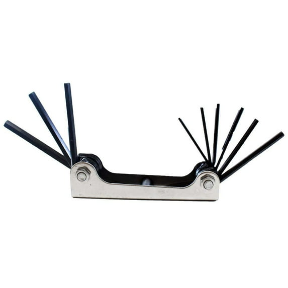 ARTESIA TOOL 9-Piece Folding Hex Key Set | Sizes: 5/64" to 1/4" | Black ...