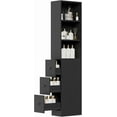 ARTETHYS Tall Narrow Free Standing Bathroom Storage Cabinet with 3 ...