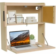 Ktaxon Floating Wall Computer Desk Laptop Shelf Storage Desk ...
