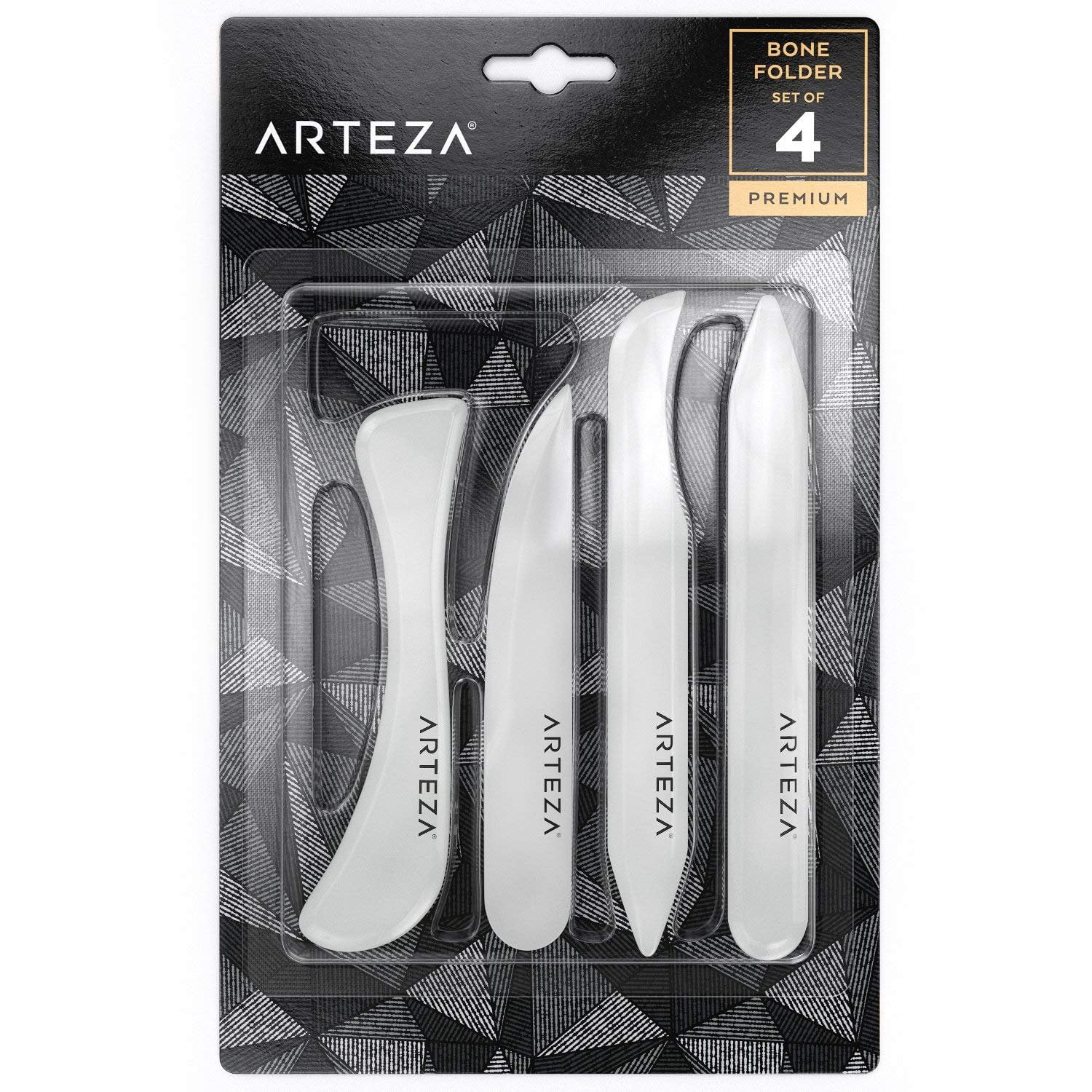ARTEZA Bone Folders, Set of 4 Scoring Tools for Origami Paper Crafts ...