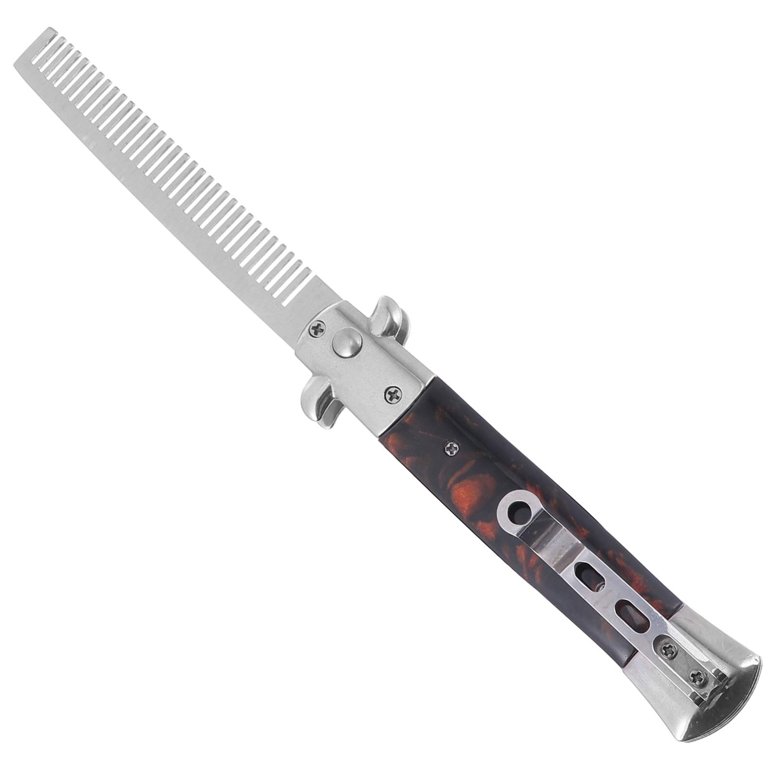 ARTIBETTER 1pc Men Oil Hair Styling Spring Comb Stainless Steel Folding ...