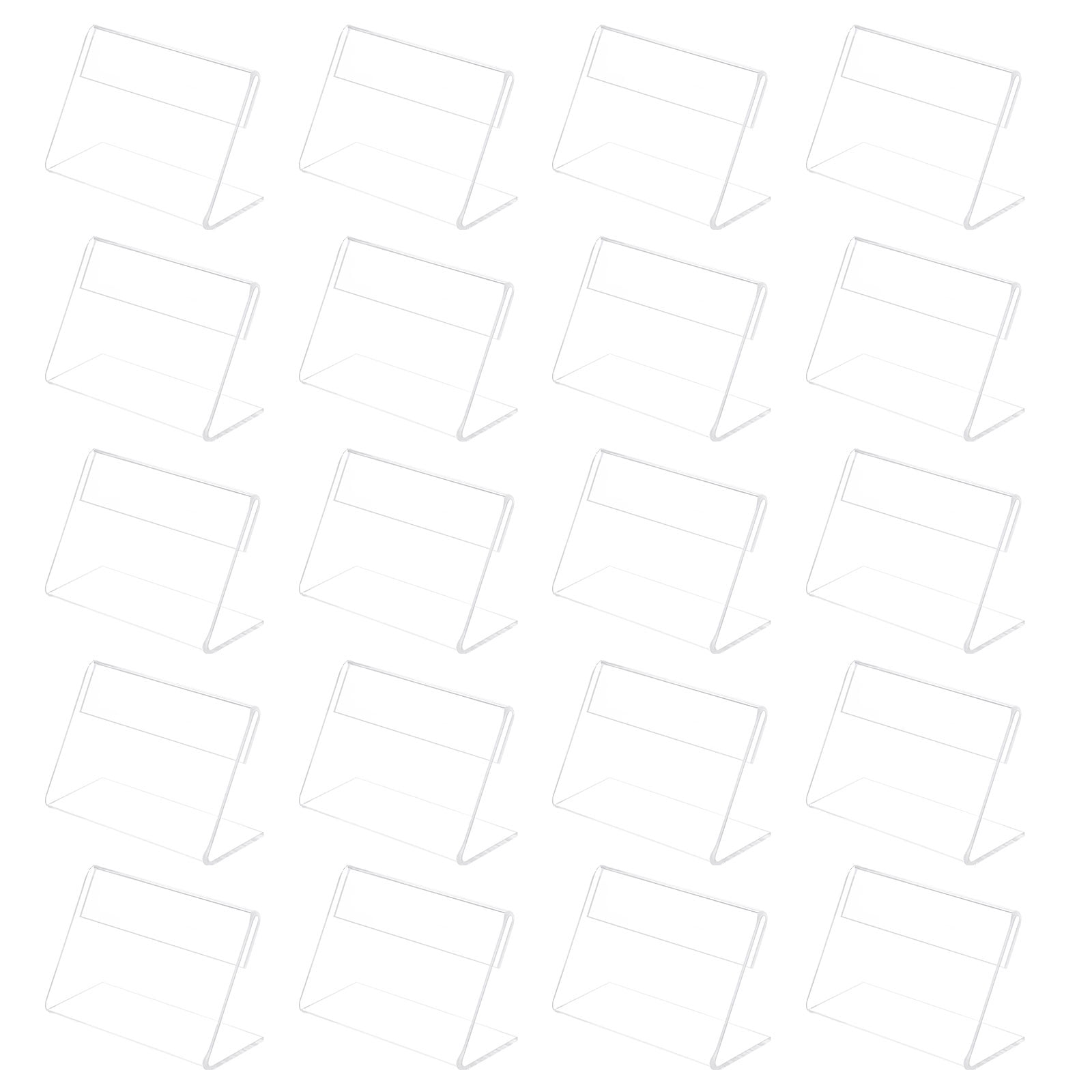 ARTIBETTER 20pcs Acrylic Sign Display Holder Price Name Cards Rack ...