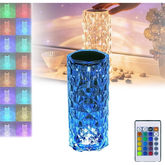 ARTIFICIAL CRYSTAL TABLE LAMP, AVAILABLE IN FOUR COLORS, COMES WITH ...