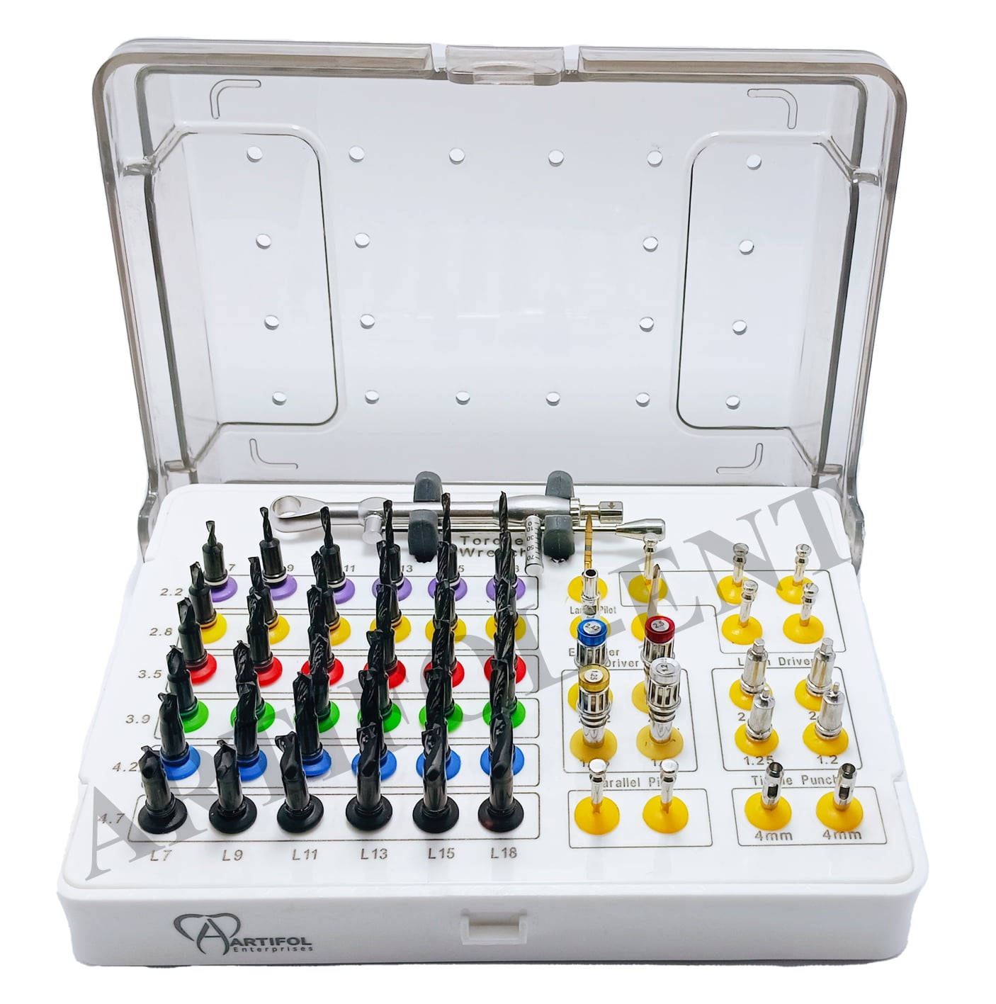 ARTIFOL 55-Piece Fully Guided Drills Kit Universal Implant Guide ...