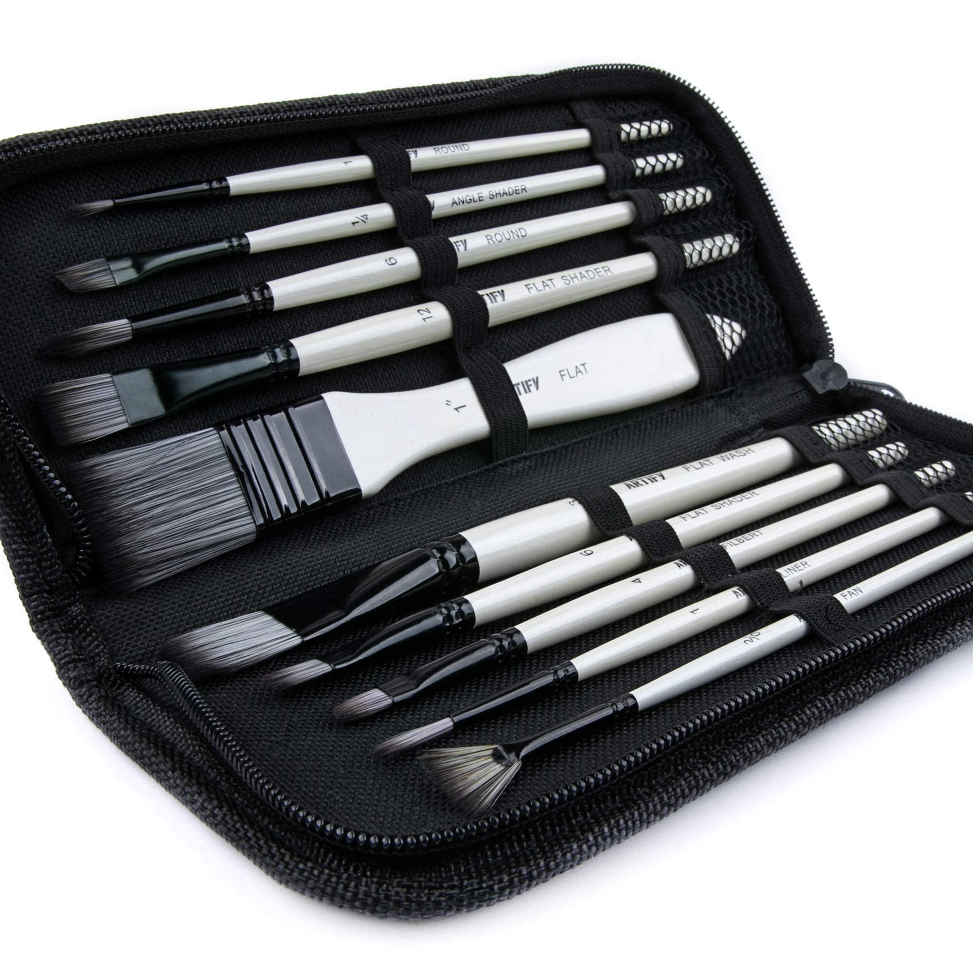 ARTIFY 10 Pieces Paint Brush Set, Intermediate Series, Includes a ...