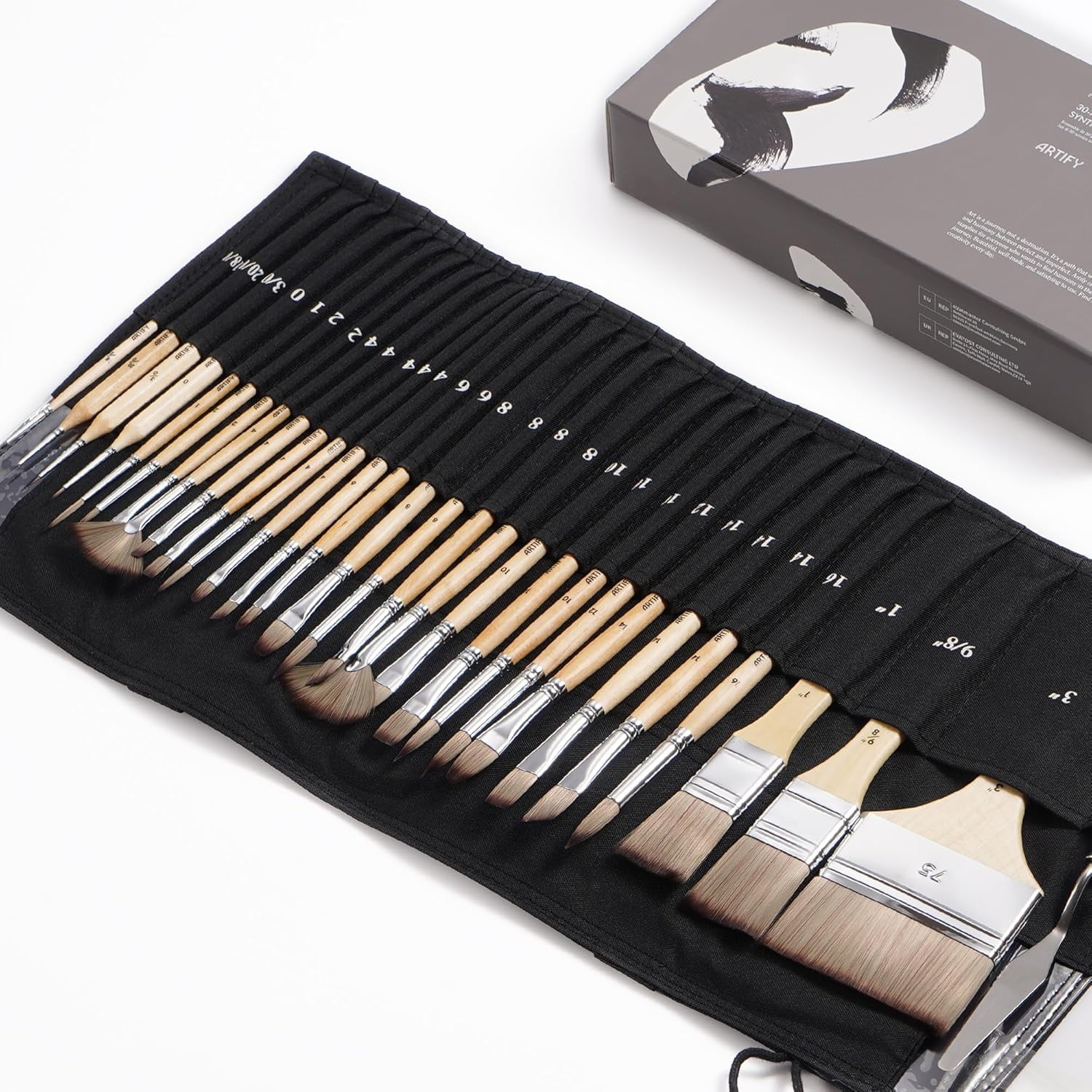 ARTIFY 30-Piece Expert Paint Brush Set, Upgraded Version, Complete ...