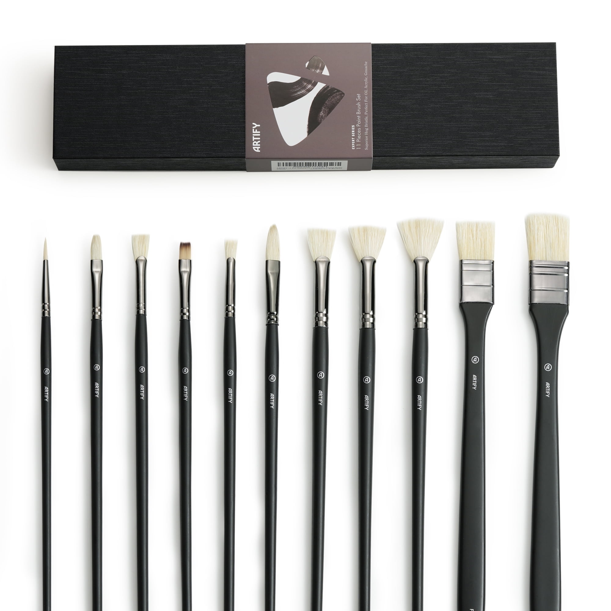 ARTIFY Oil Paint Brush Set - 11 Pieces | Professional Artist Paint ...