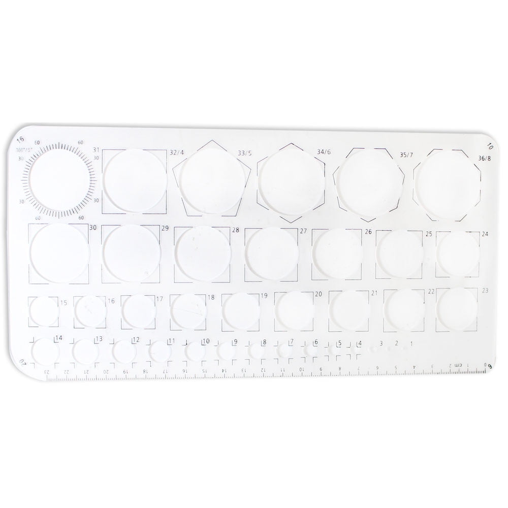 ARTIST'S BEST 10" Circle Drafting Stencil, 1mm-36mm Sizes, Metric ...