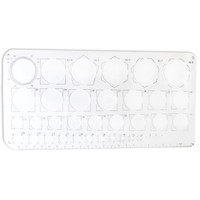 ARTIST'S BEST 10" Circle Drafting Stencil, 1mm-36mm Sizes, Metric ...