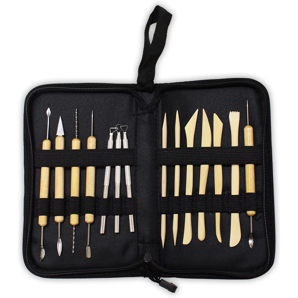 ARTIST'S BEST 15-Piece Sculpting Set | Deluxe Clay Tool Set with Zipper ...