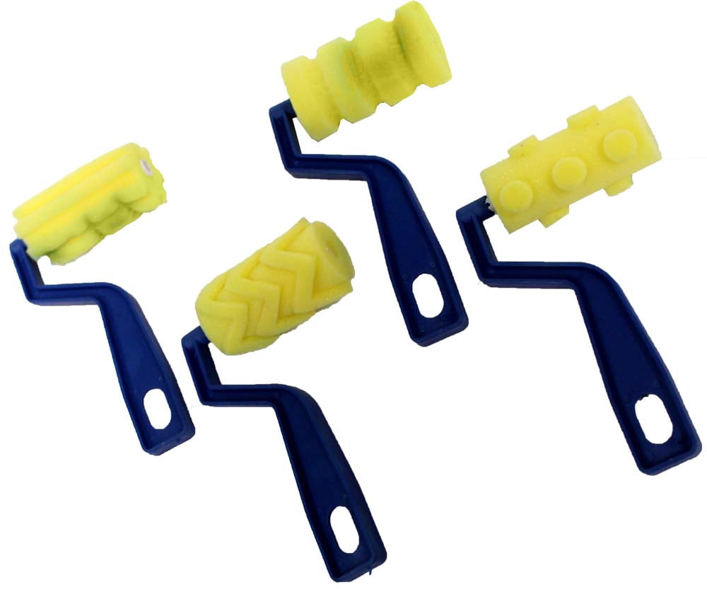 ARTIST'S BEST 4 Piece Assorted Sponge Brush Set | 6" (15.2 cm) x 3" (7. ...