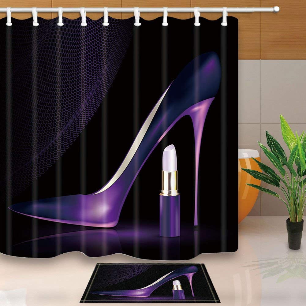 Artjia Cosmetic And Make Up Decor Elegant Purple High Heels With