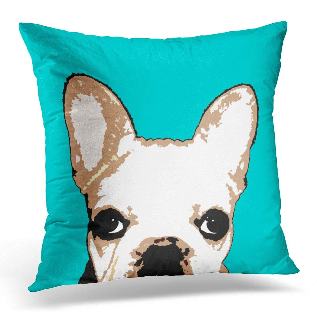 ARTJIA Cute Dog French Bulldog Pop Modern Pillowcase Cover 16x16 inch ...